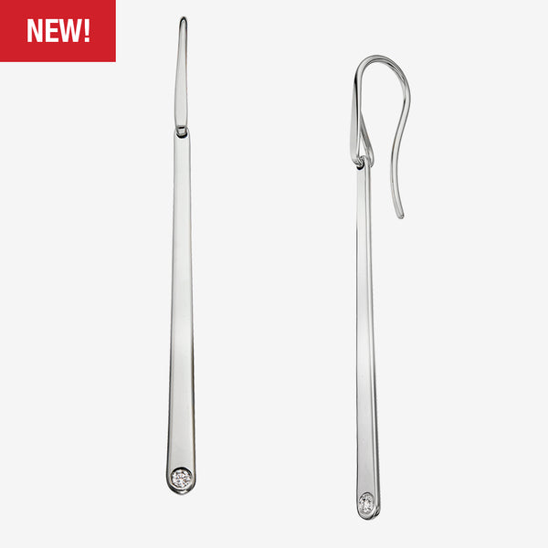 Ed Levin Designs: Earrings: Icicle, Silver - Helen Winnemore's