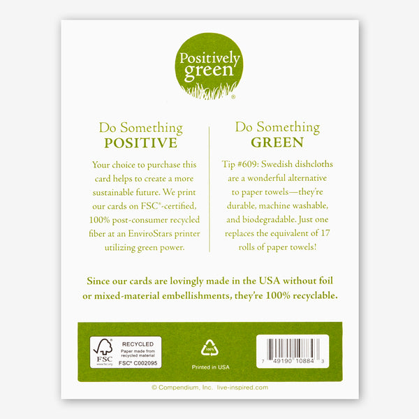 Positively Green Birthday Card: “You were meant to be here. This momen ...