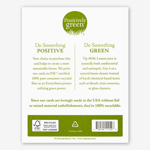 Positively Green Friendship Card: “Friendship makes all of life shine ...